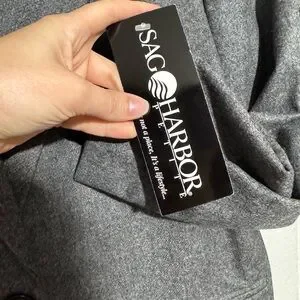 Sag Harbor | Jackets & Coats | Sag Harbor Vtg Nwt Dark Gray Wool Rich ...